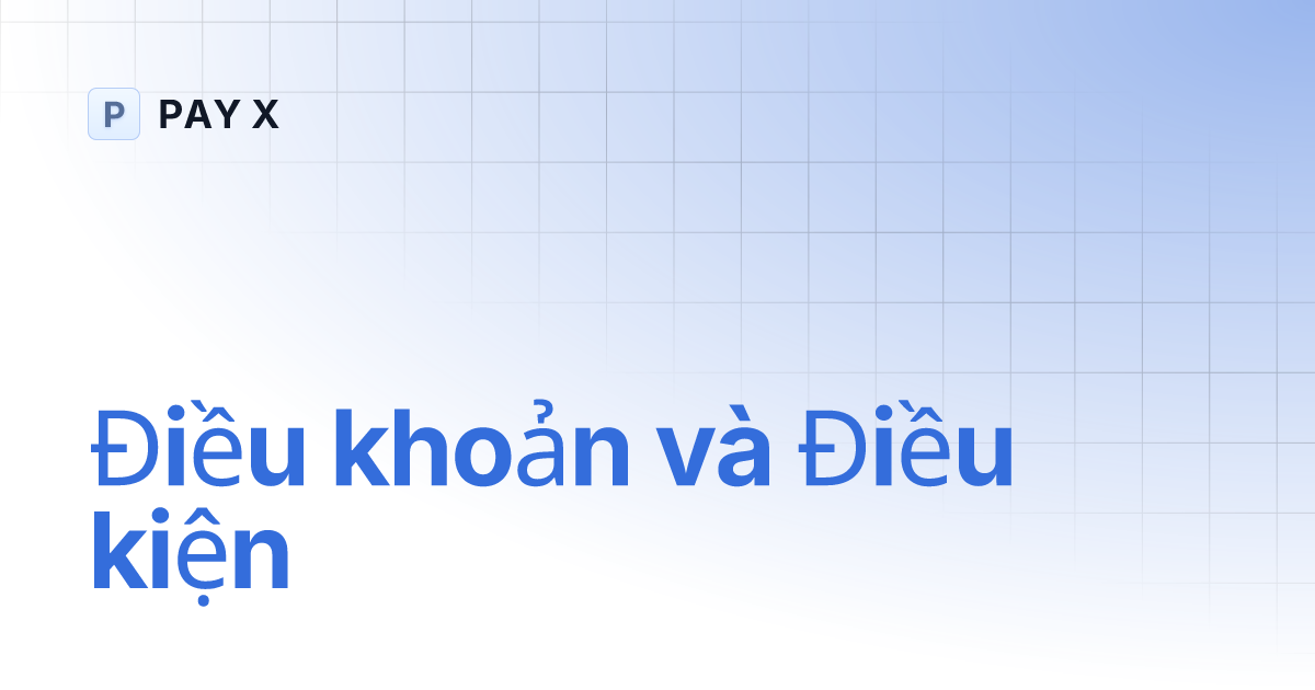 Điều khoản và Điều kiện | PAY X
